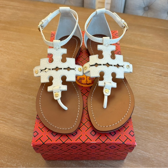 Tory Burch | Shoes | Tory Burch Pheobe White Sandal | Poshmark